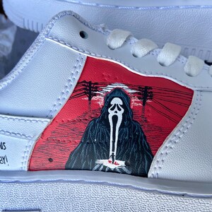 Custom Air Force 1 Scream Inspired Theme Scream Custom Shoes - Etsy