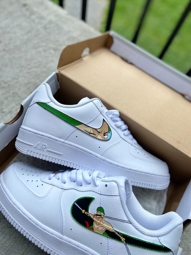 Custom Roronoa Zoro Sneakers | Hand-painted Anime Shoes | Three-sword ...