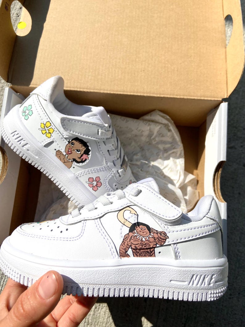 Custom Baby Moana Sneakers | Personalized Toddler Moana Shoes | Hand ...