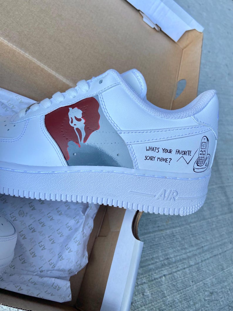 Custom Air Force 1 Scream Inspired Theme Scream Custom Shoes - Etsy