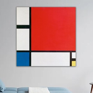 Composition II in Red, Blue, and Yellow Canvas Wall Art, Piet Mondrian ...