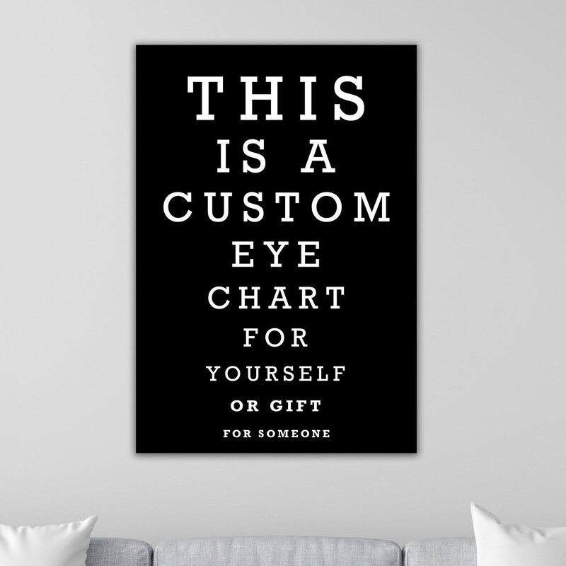 Eye Chart Custom - Etsy