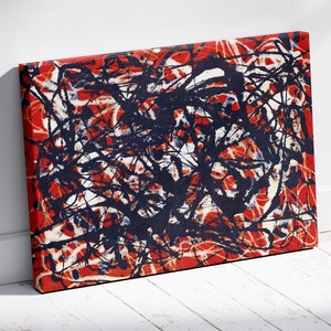 Jackson Pollock Wall Art, Large Abstract Painting, Drip Technique Art ...