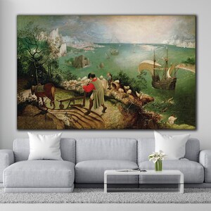 Landscape With the Fall of Icarus Canvas Art, Bruegel's Icarus Canvas ...
