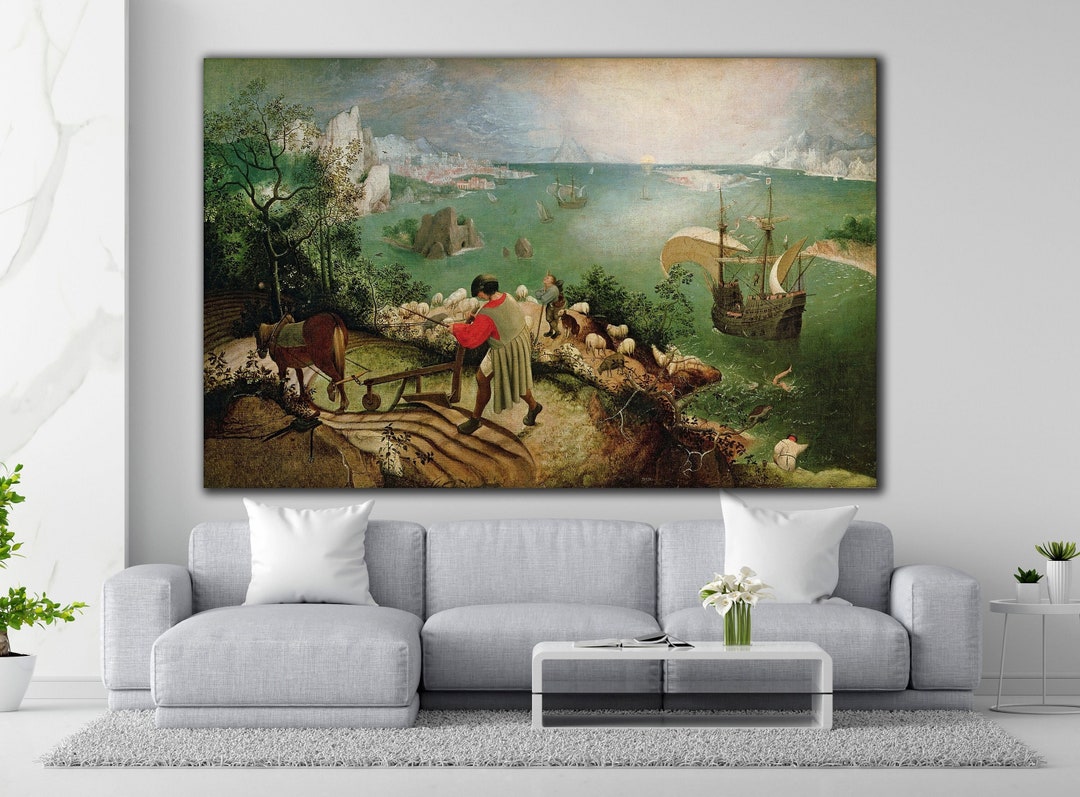 Landscape With the Fall of Icarus Canvas Art, Bruegel's Icarus Canvas ...