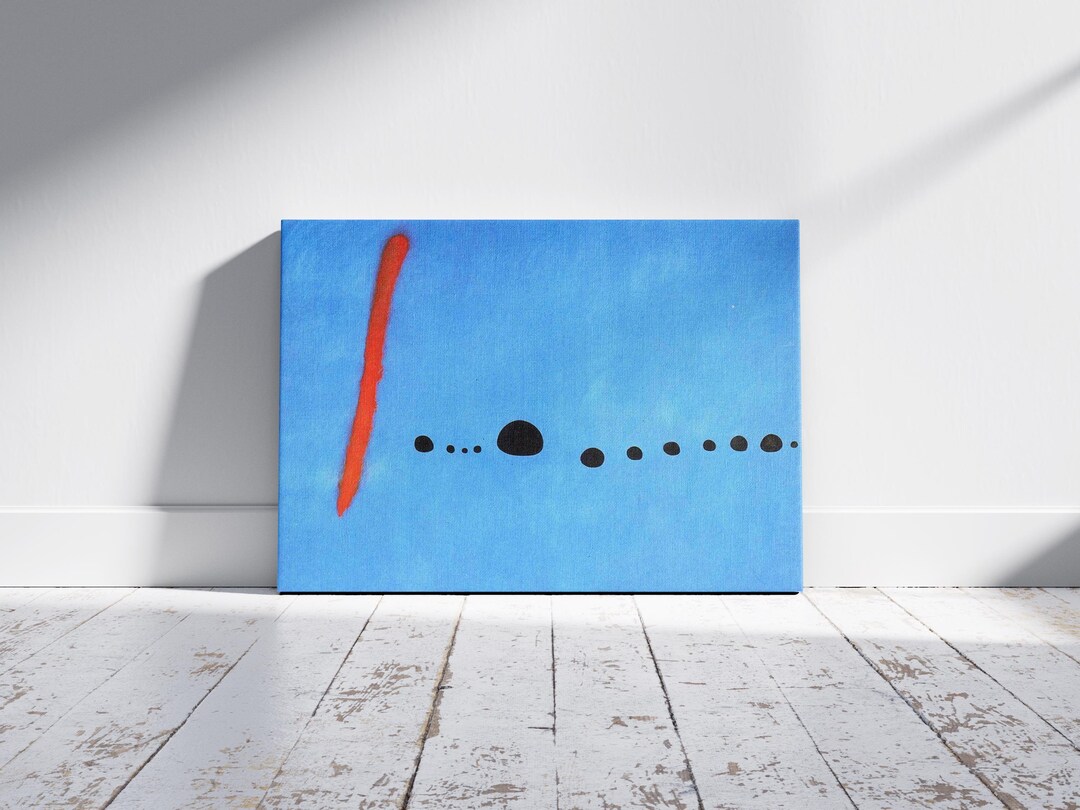 Joan Miro Blue II Wall Art, Abstract Artwork Canvas Print, Blue 2 Large ...