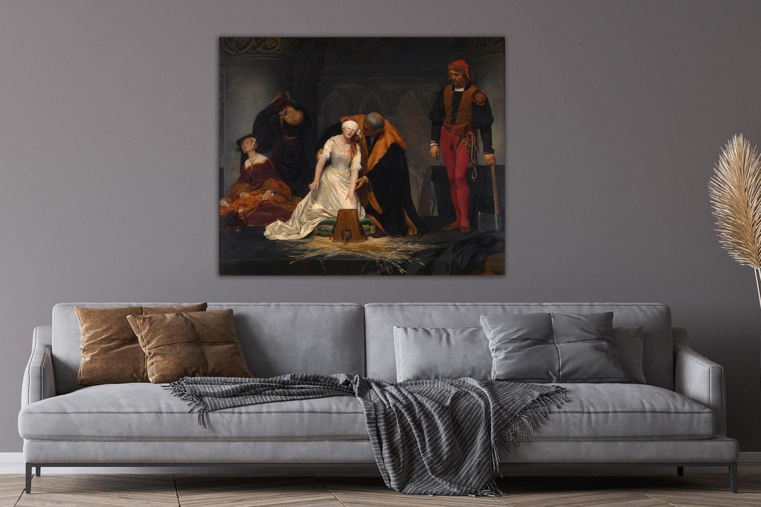 The Execution of Lady Jane Grey Canvas Wall Art, Painting by Paul ...