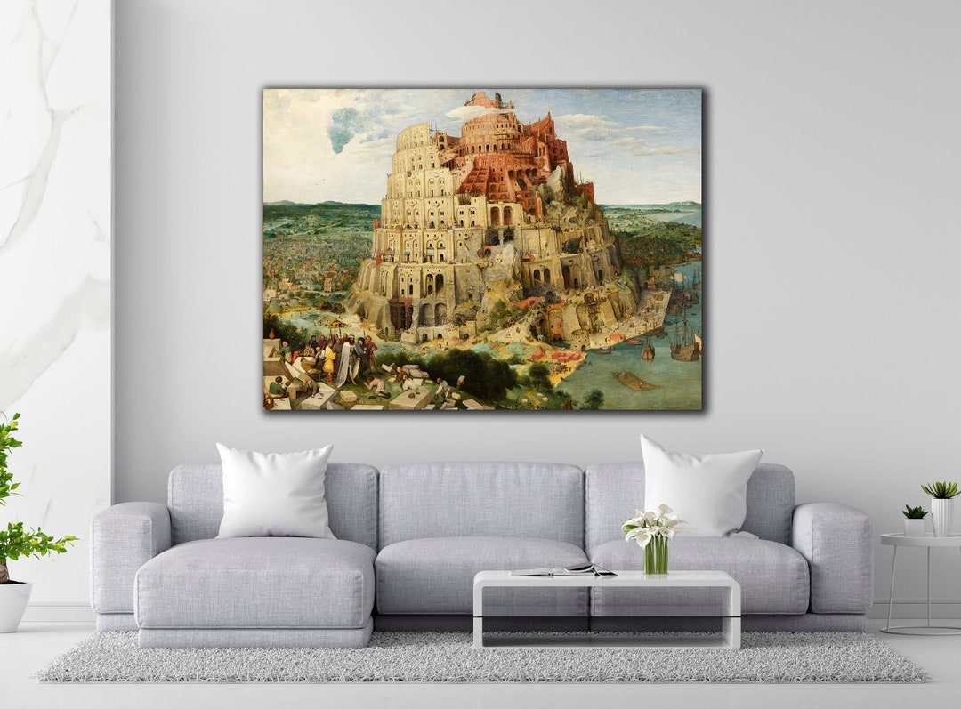 The Tower of Babel Canvas Wall Art, Bruegel's the Tower of Babel Canvas ...