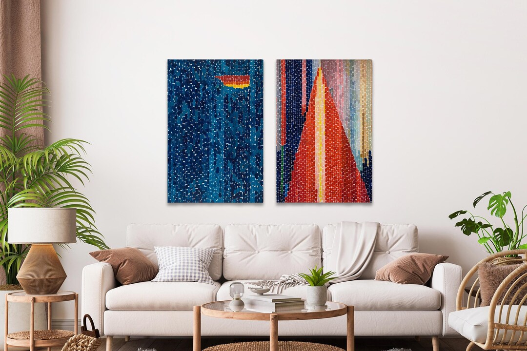 Alma Thomas Wall Art Set, Blast off and Starry Night Paint Ready to ...