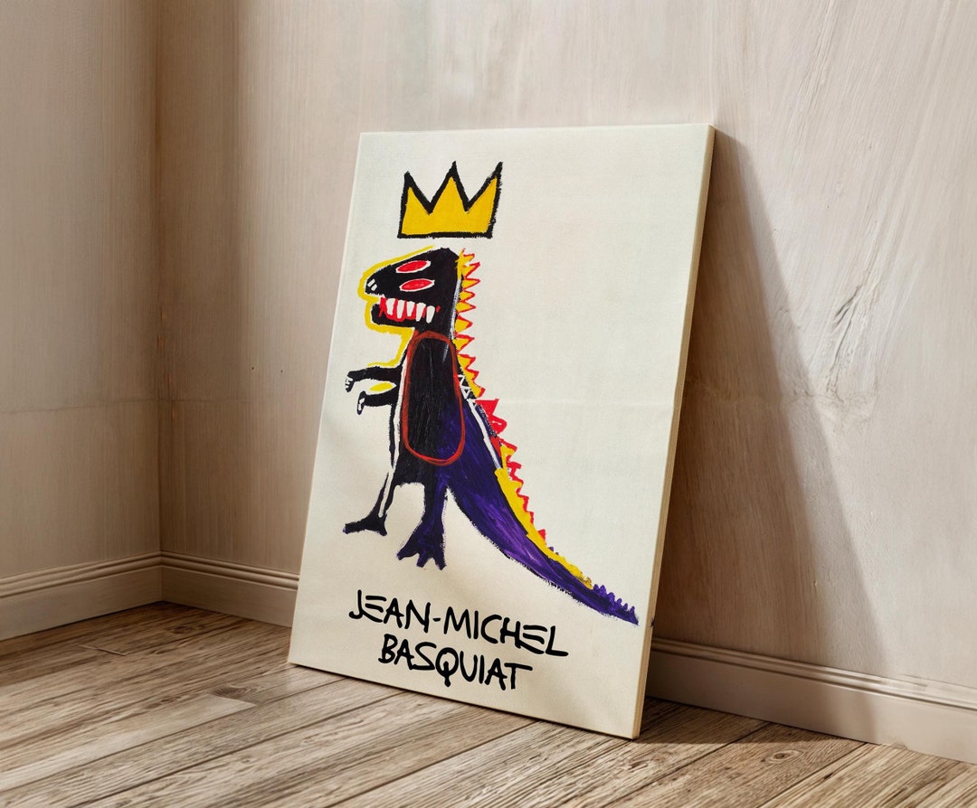 Pez Dispenser by Jean Michel Basquiat Wall Art, Dinosaur Wearing a ...
