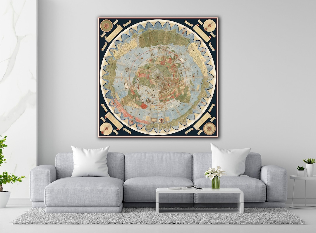 Ancient World Map From 1587 Poster, Map of the World by Urbano Monte ...