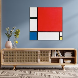 Composition II in Red, Blue, and Yellow Canvas Wall Art, Piet Mondrian ...