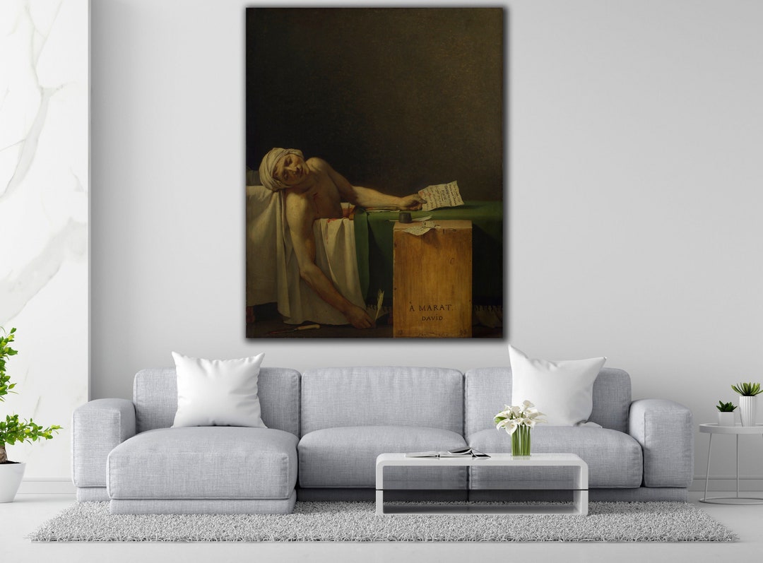 The Death of Marat Canvas Wall Art, Historical Pathos: the Death of ...