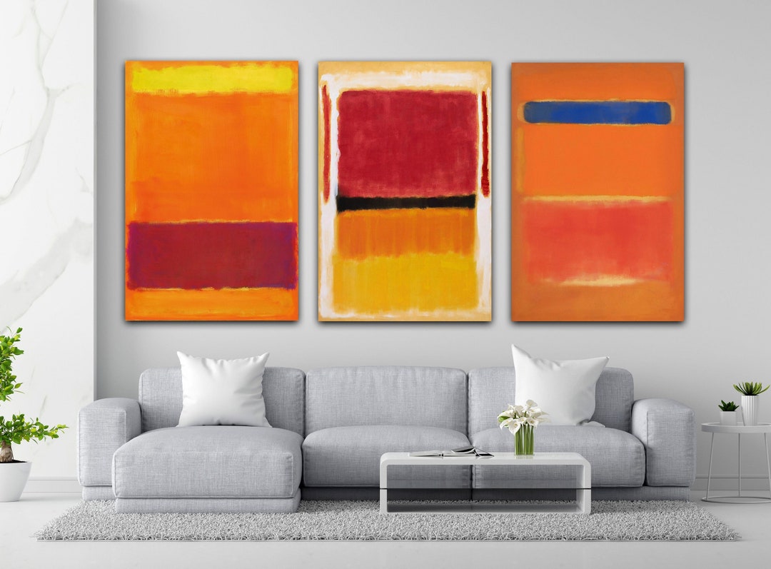 Set of 3 Mark Rothko Wall Art, Elevate Your Space: Rothko-inspired ...