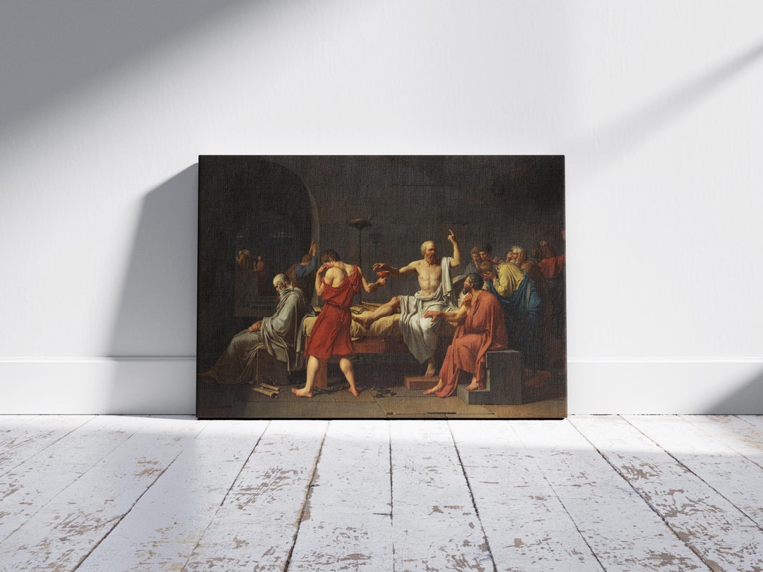 The Death of Socrates Wall Art, Jacques-louis David Ready to Hang ...