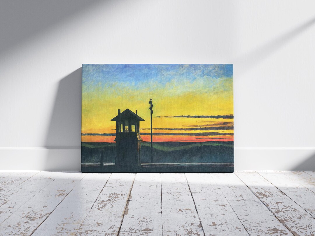 Railroad Sunset by Edward Hopper Wall Art, Hopper's Paint Ready to Hang ...