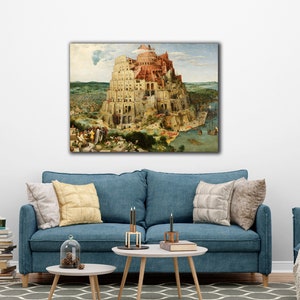 The Tower of Babel Canvas Wall Art, Bruegel's the Tower of Babel Canvas ...