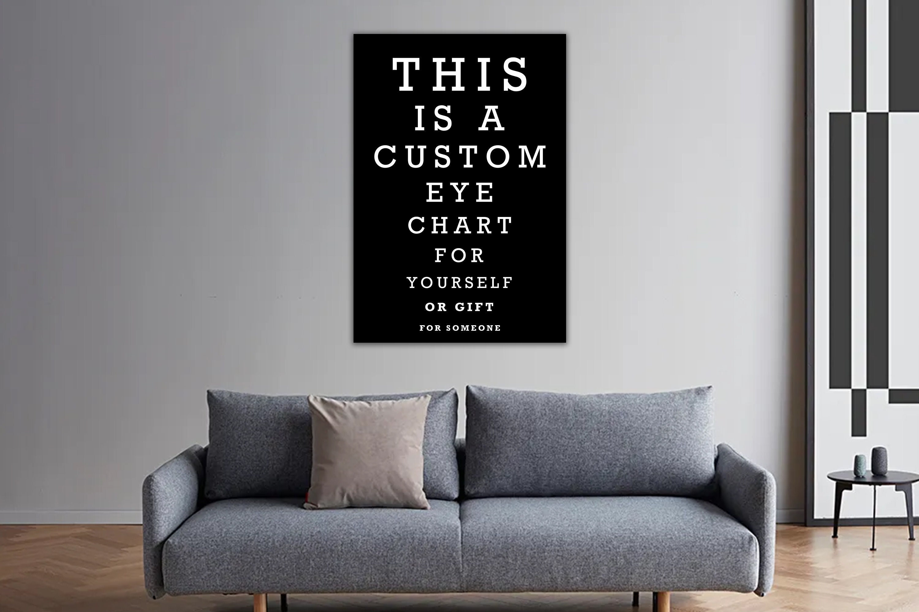 Custom Eye Chart Wall Art, Create Your Own Eye Chart With Your Words ...