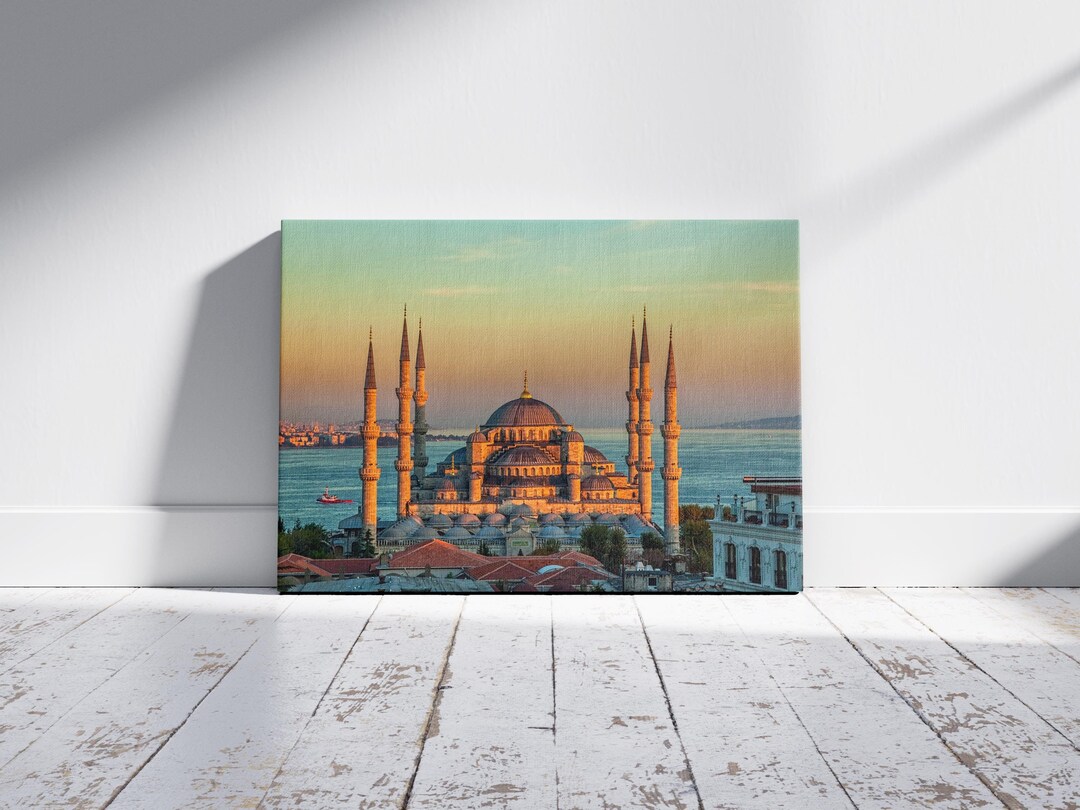 The Blue Mosque Wall Art, Sultan Ahmed Mosque Ready to Hang Canvas ...