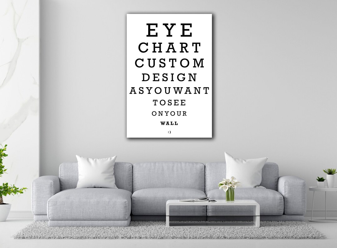 Custom Eye Chart Wall Art, Create Your Own Eye Chart With Your Words ...