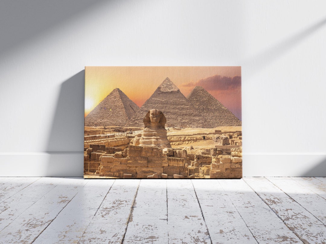 Egyptian Pyramids Wall Art, the Great Pyramid of Giza Ready to Hang ...
