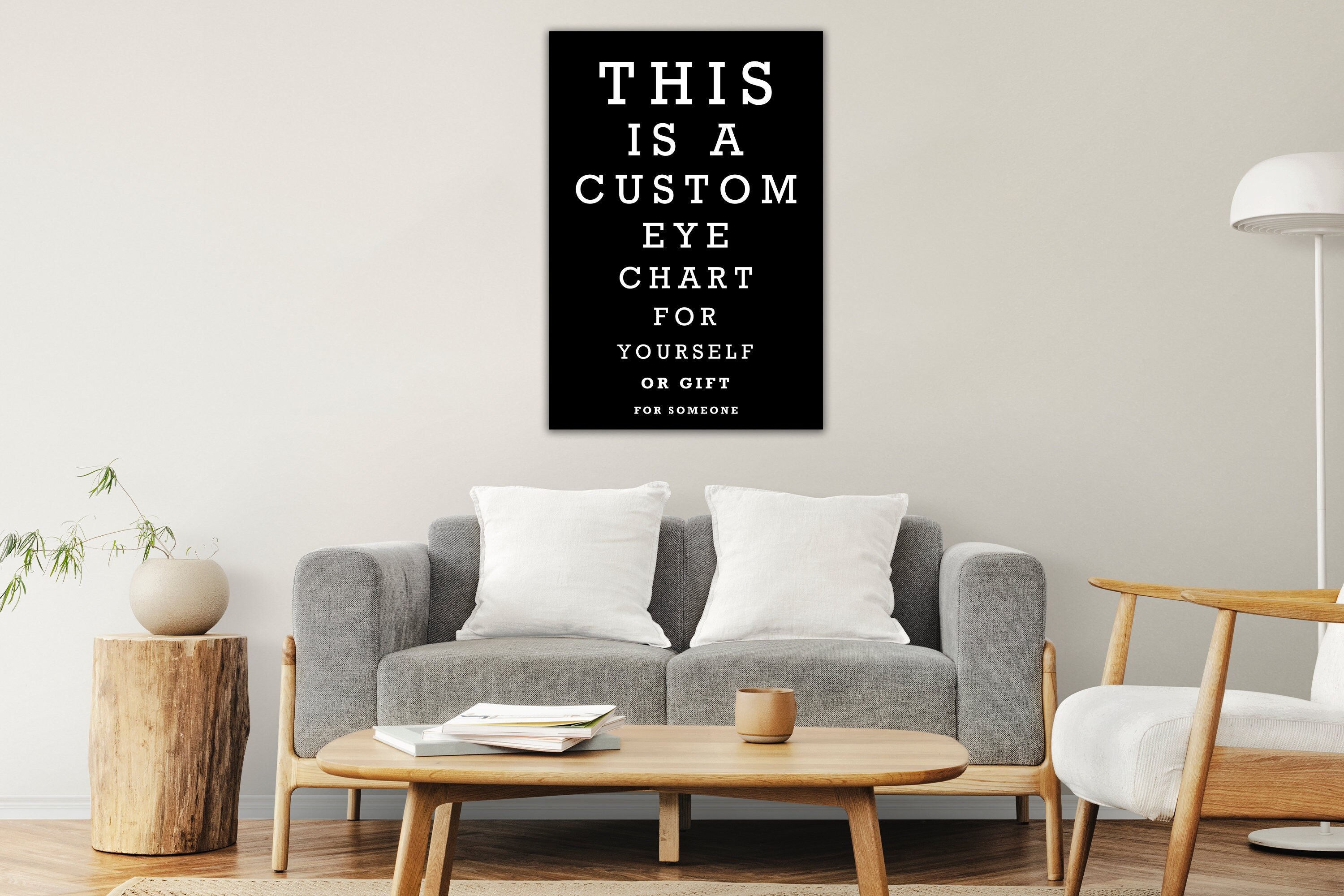 Custom Eye Chart Wall Art, Create Your Own Eye Chart With Your Words ...