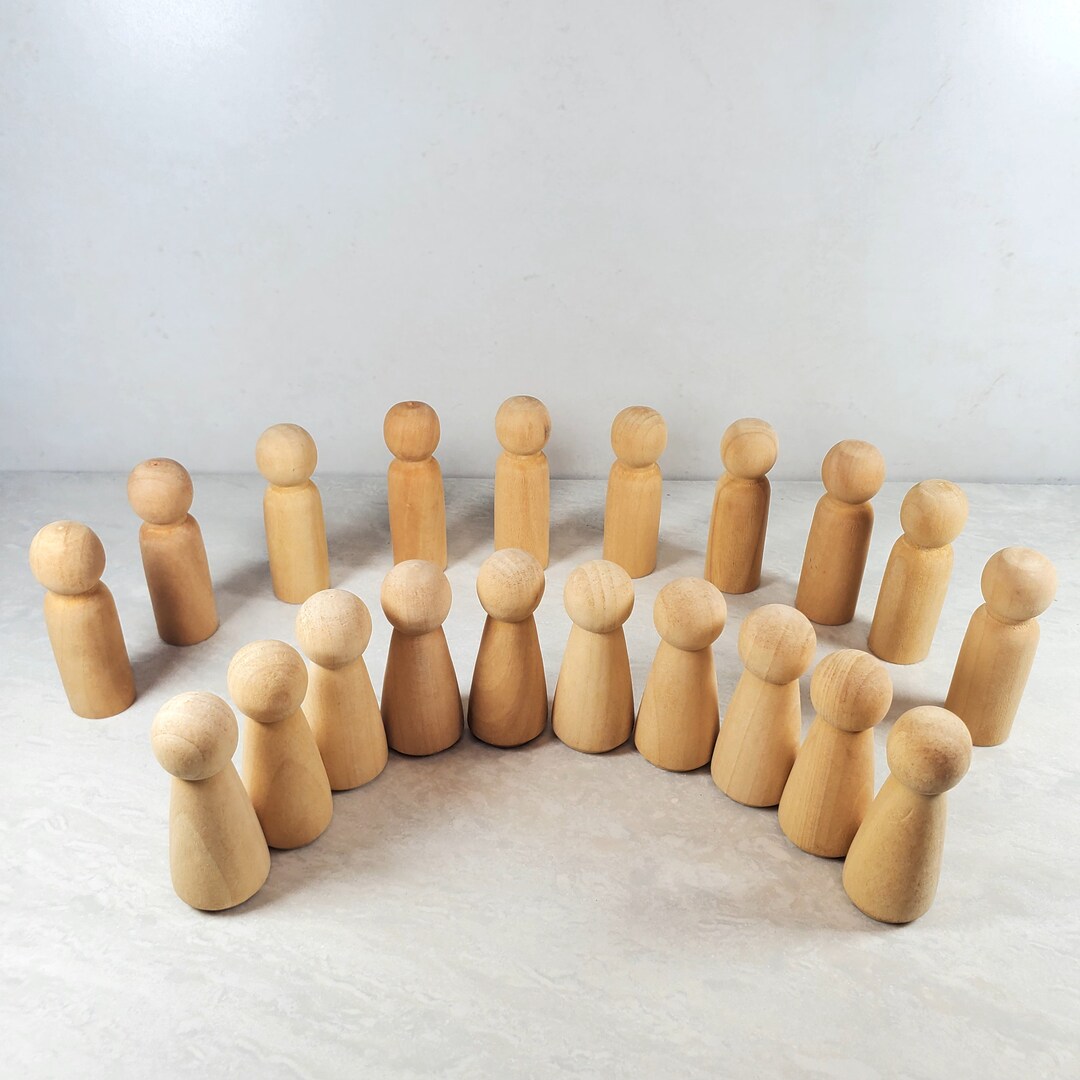 Wooden Crafts Toys Puppets Logs DIY Painted Wooden Figures Home ...