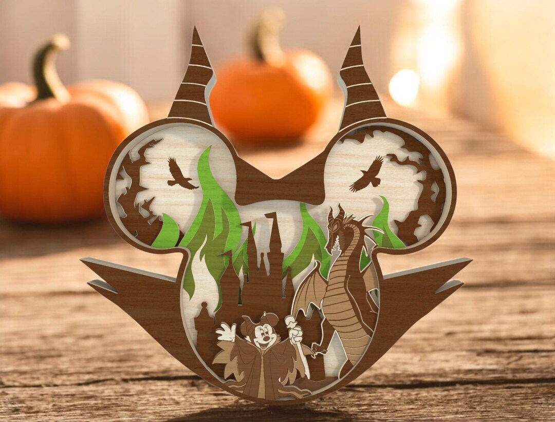 Halloween Villain Mouse Sign | Fire Dragon Witch Wall Decor | Cartoon ...