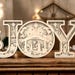 3D Carved Wooden JOY Letter Ornaments, JOY Nativity Christmas Sign ...