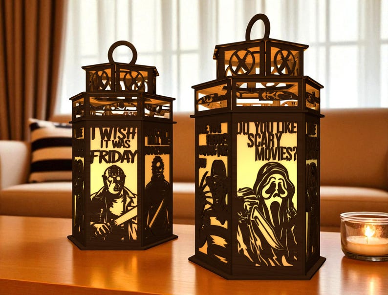 DIY Halloween Horror Lantern | Creepy Doll & Slasher Quote Candle Box ...