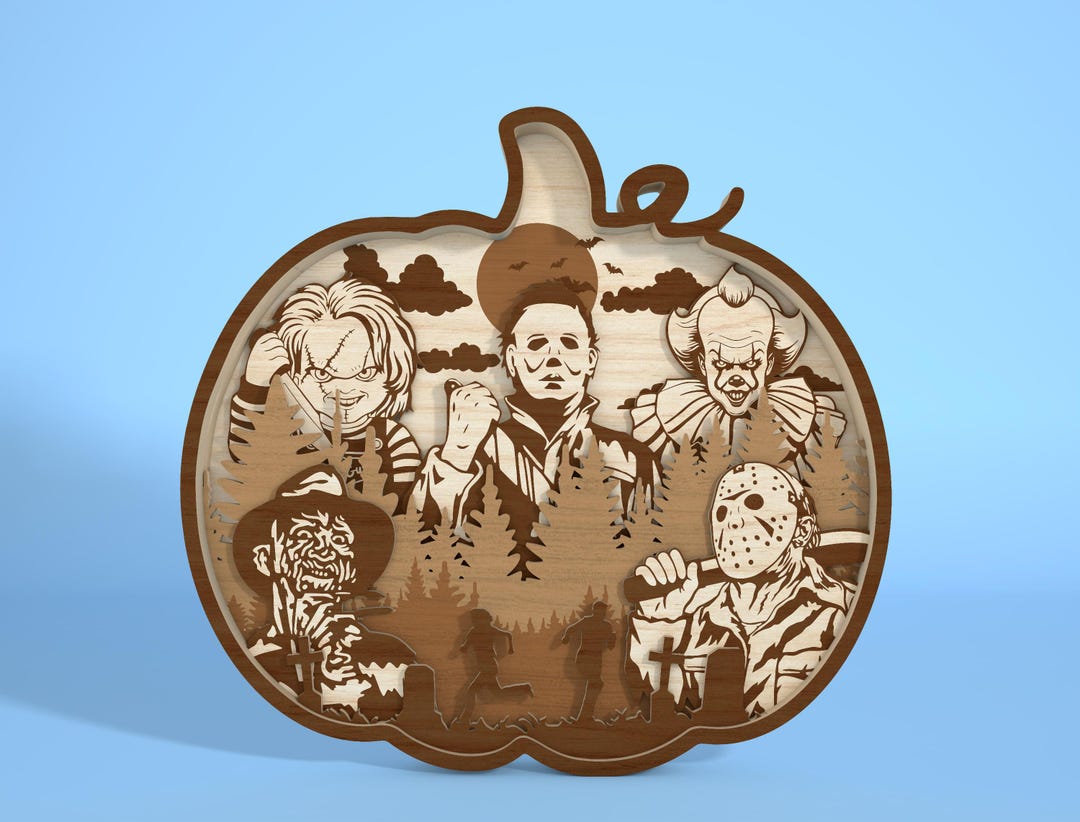 Multilayer Slasher Movie Characters Wood Decor Cut File Svg - Etsy