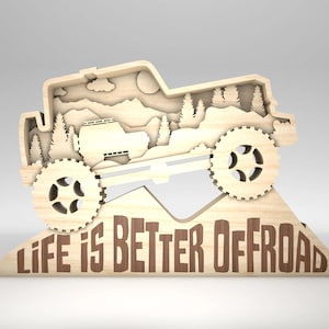 3D Multilayer off Road Laser Cut SVG , 8 Layer Art Piece for Glowforge ...
