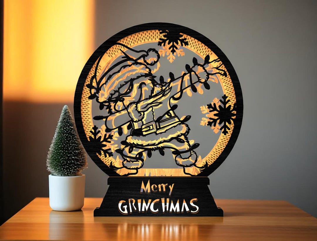 DIY Christmas Cartoon Light Sign | Funny Santa Dabbing Decor ...