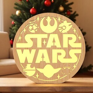 DIY Galactic Emblem Lantern | Sci-fi Universe Wood Light Box | Laser ...