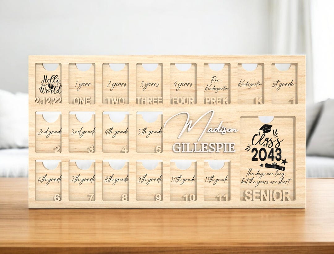 Personalized School Years Photo Frame | Custom School Picture Frame ...