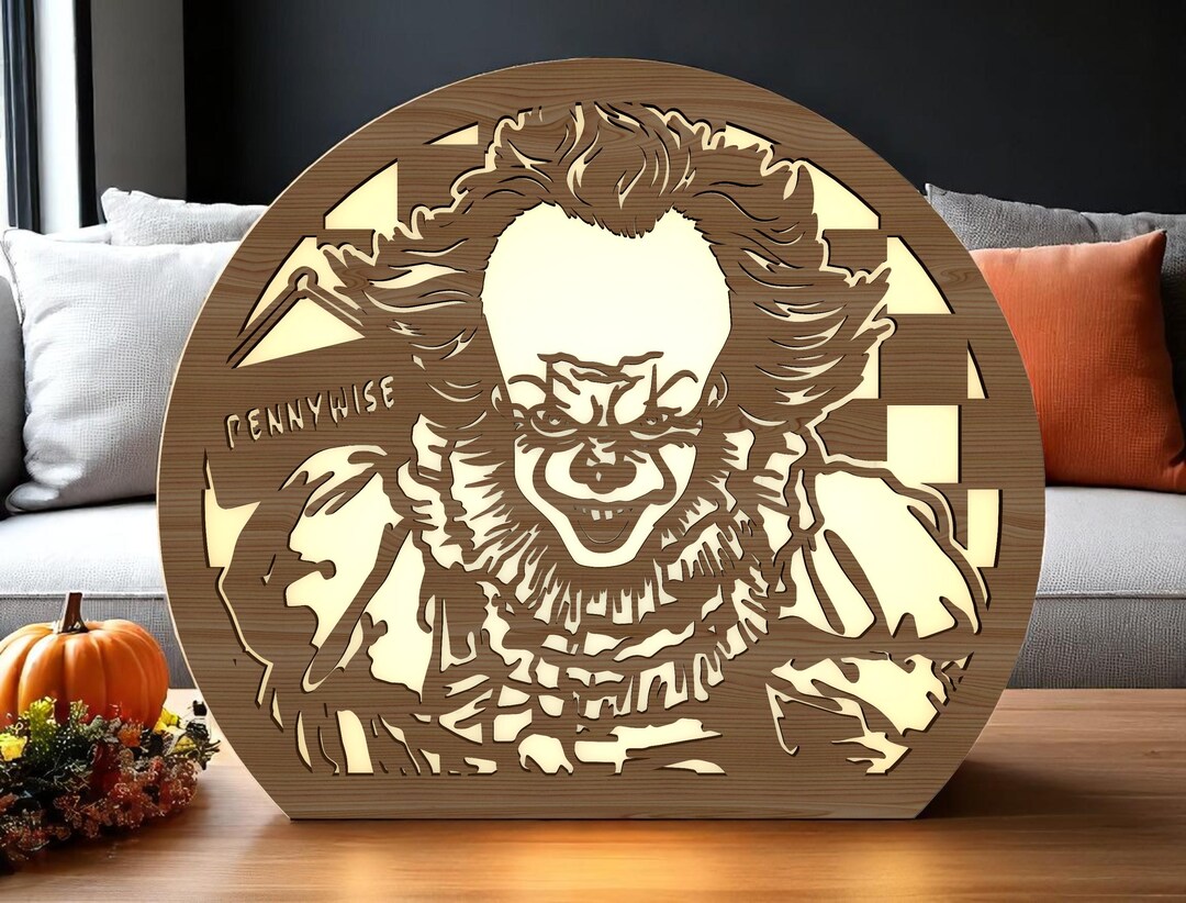DIY Creepy Clown Lantern | Wooden Scary Light Box Kit for Halloween ...