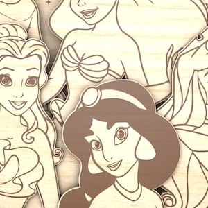 3D Multilayer Princess Scene Art SVG, 3D Layered for Glowforge ...