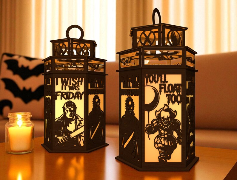 DIY Halloween Horror Lantern | Creepy Doll & Slasher Quote Candle Box ...