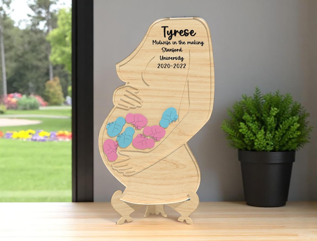 Pregnant Woman & Baby Catch Counter for Student Midwives, Personalized ...