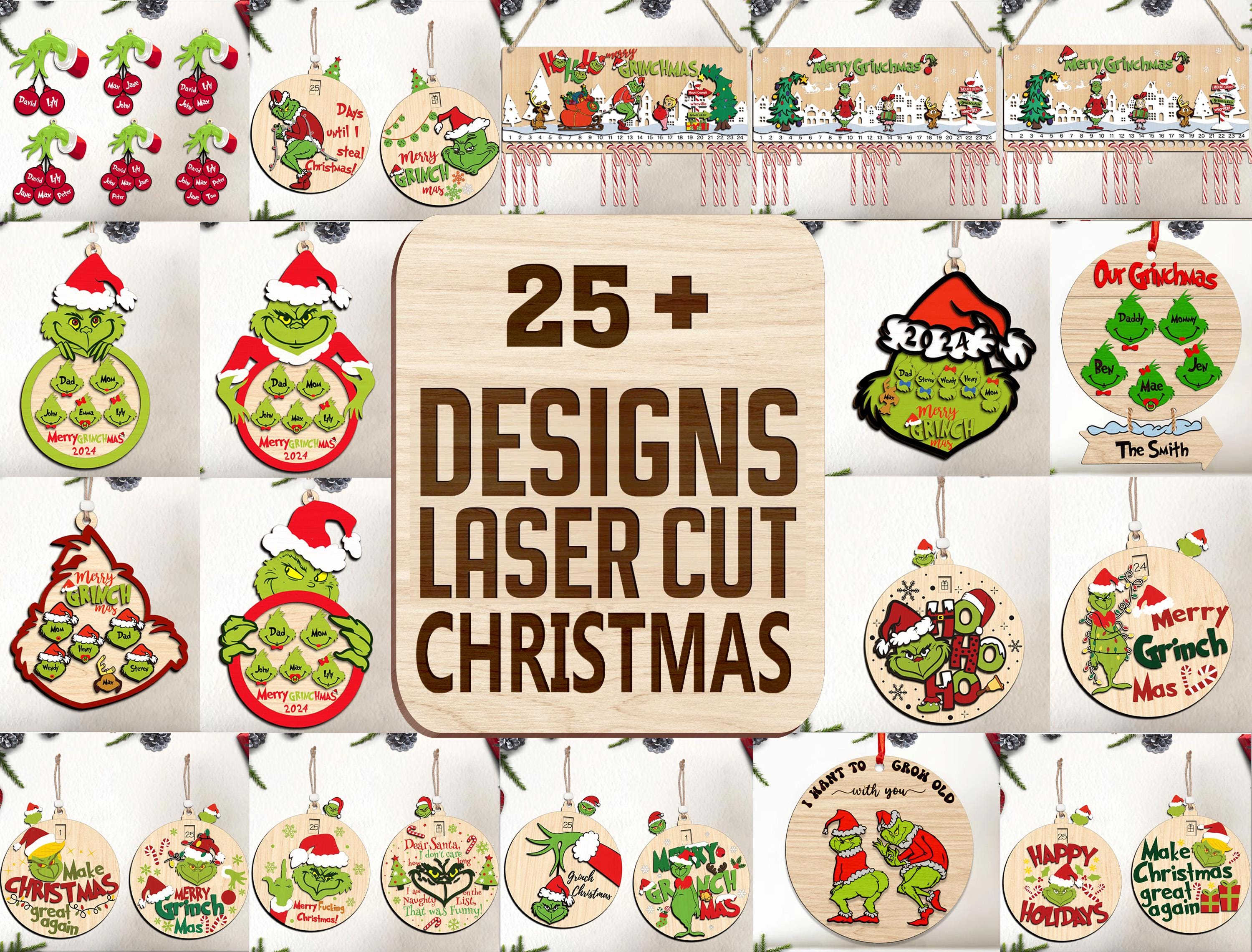 Bundle Cartoon Christmas Laser Cut File Svg,cartoon to Christmas Svg ...
