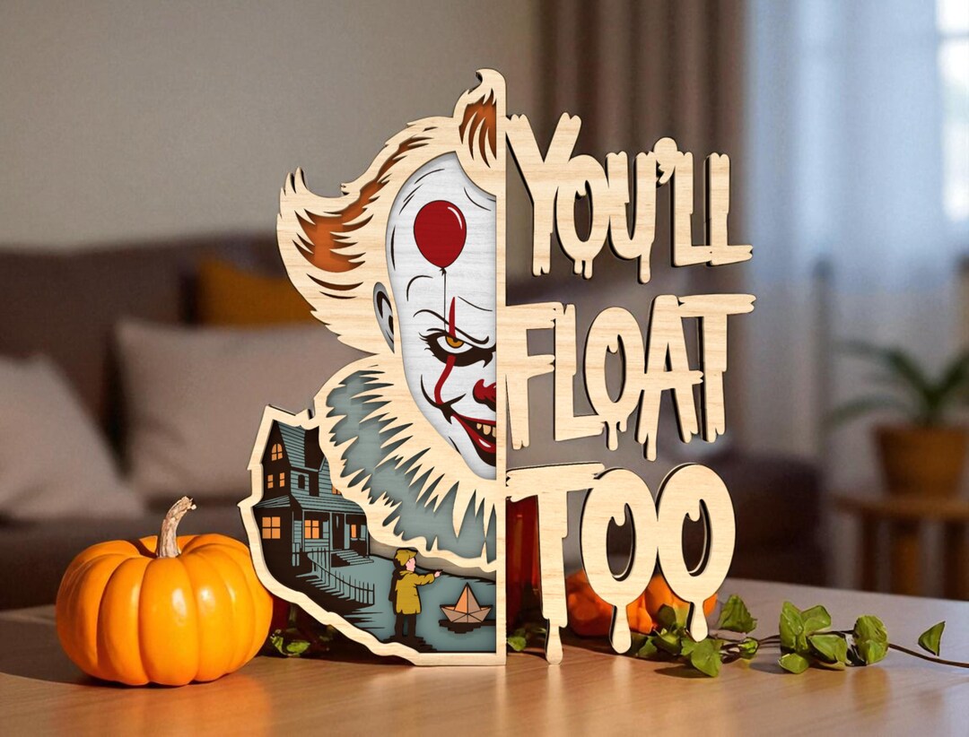 3D Horror Clown Face | Creepy Clown With You’ll Float Too Quote ...