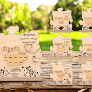 Mom Puzzle Sign, Mothers Day, Gift From Kids Husband, Wooden Mother‘s ...