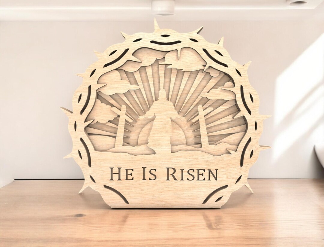 Crown of Thorns, Easter Religious Decor, He is Risen Crown of Thorns ...