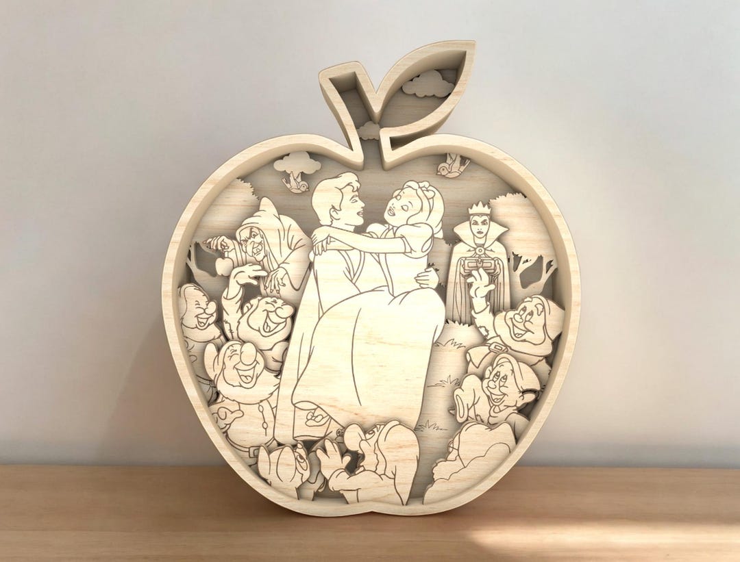 Multilayer Wooden Cartoon Art, 3D Cartoon Character Decoration, Laser ...