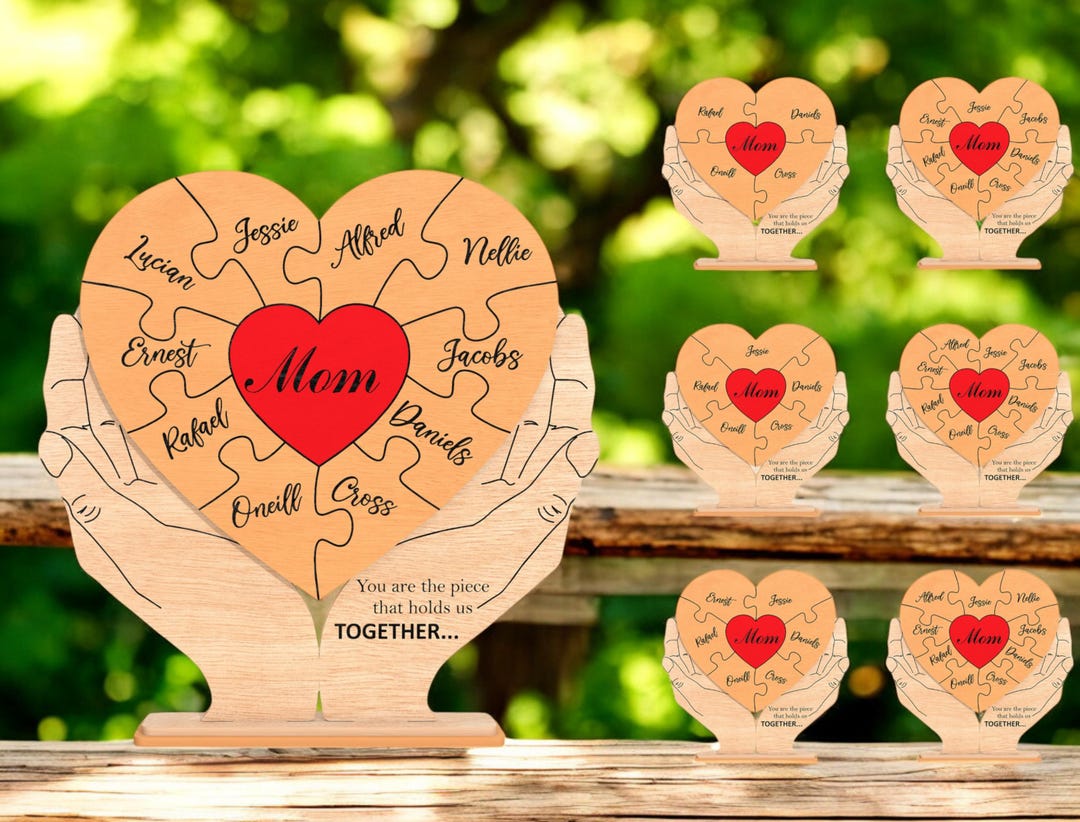 Mom Puzzle Piece Sign, Mothers Day Gifts for Mom From Kids, Mom Sign ...