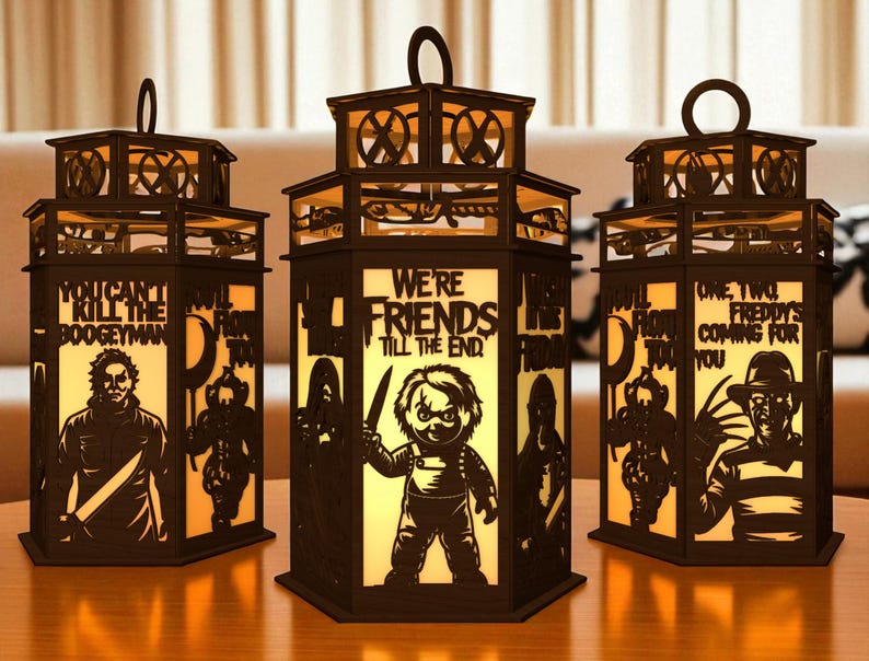 DIY Halloween Horror Lantern | Creepy Doll & Slasher Quote Candle Box ...