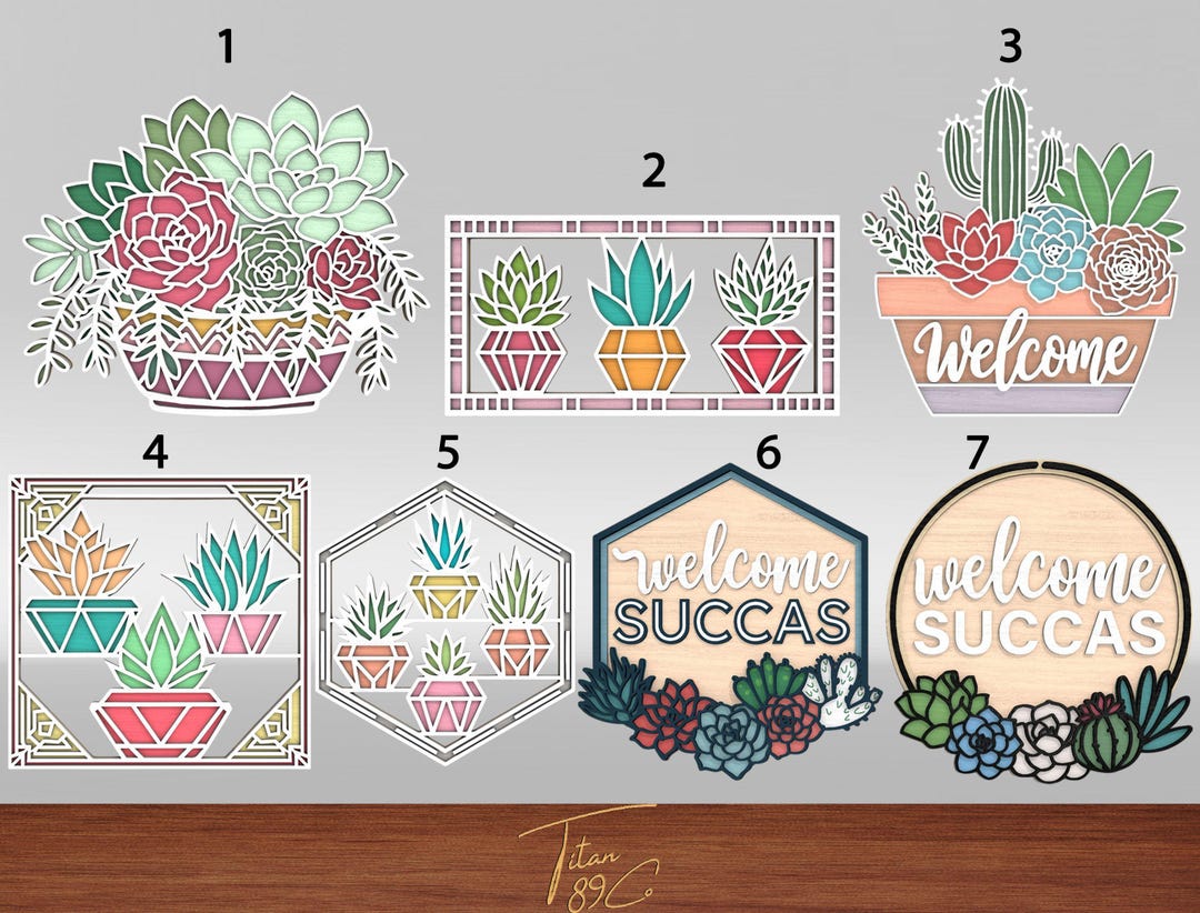 Cactus Welcome Sign | Welcome Succas Decor | Funny Succulent Wall Art ...