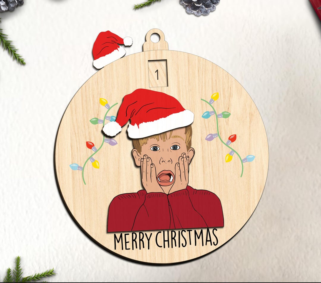 Christmas Movie Countdown Sliding Ornament Svg, Christmas Countdown ...