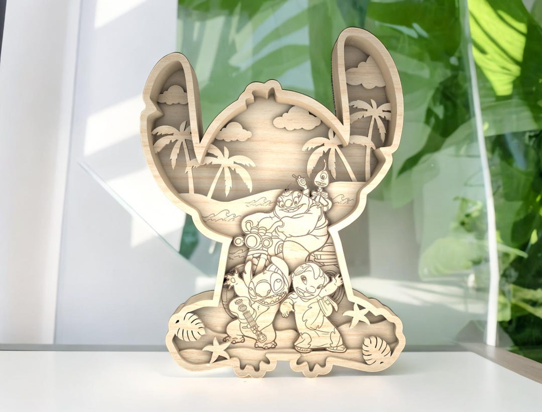 Cartoon Character 3D Wood Art – Cartoon Character Multilayer Wood Home ...