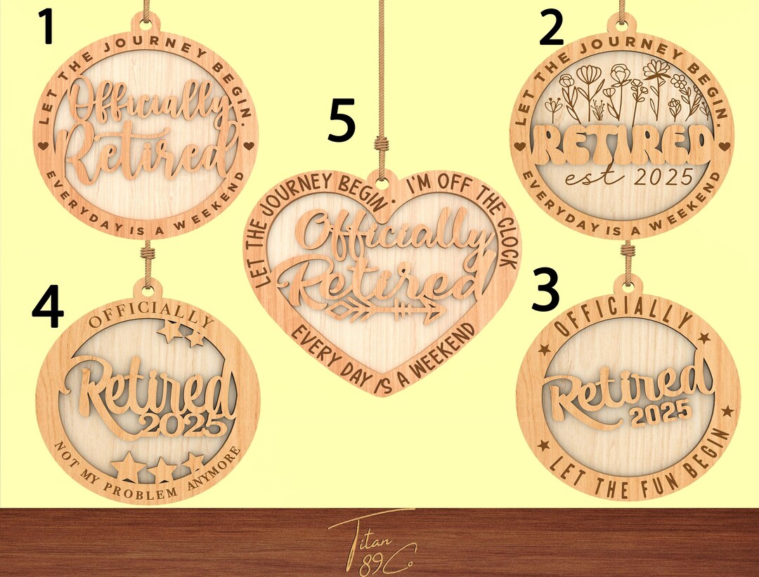 Officially Retired Ornament 2025 – Wooden Retirement Keepsake, Funny ...
